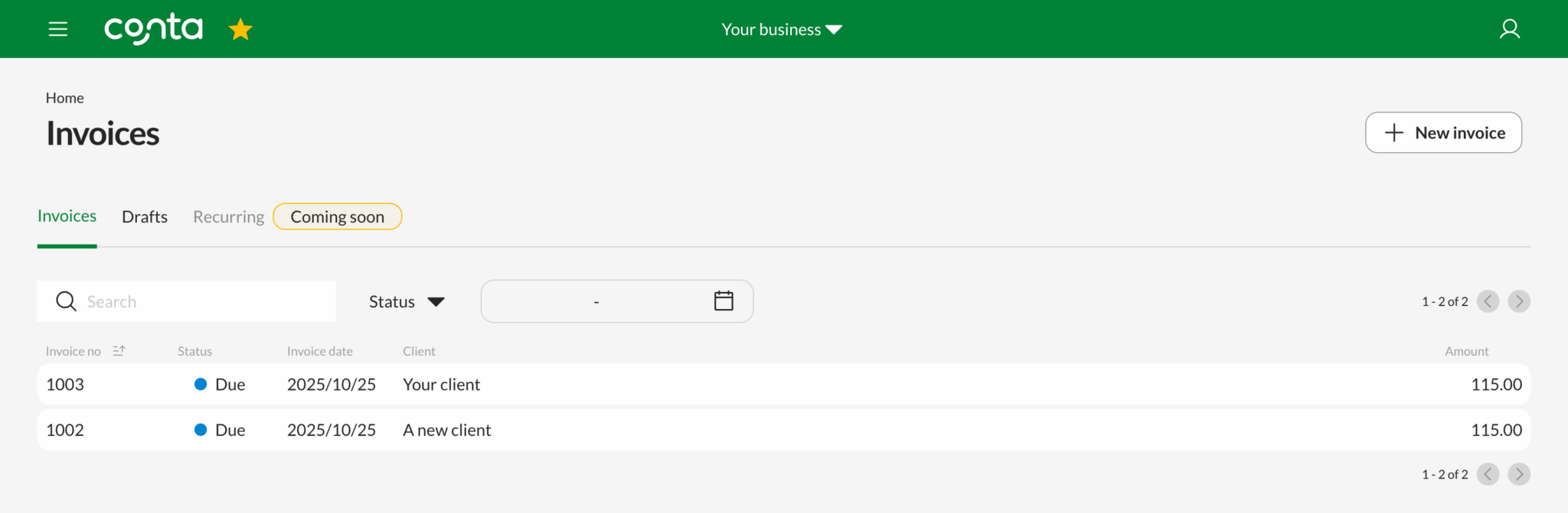 Invoice multiple clients | Conta Help Center